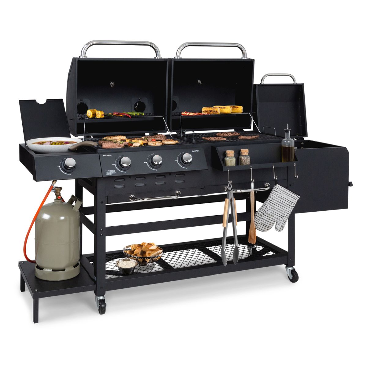 Grill Mit Gas Und Kohle